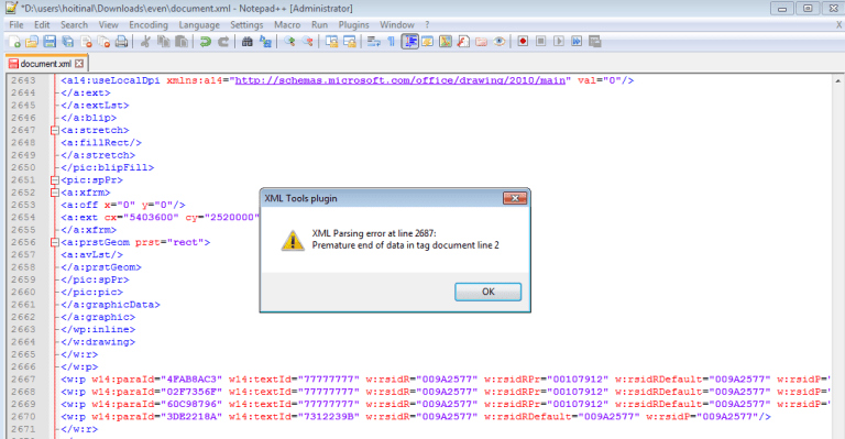 Restore a corrupt Word/XML document – Information security and compliance