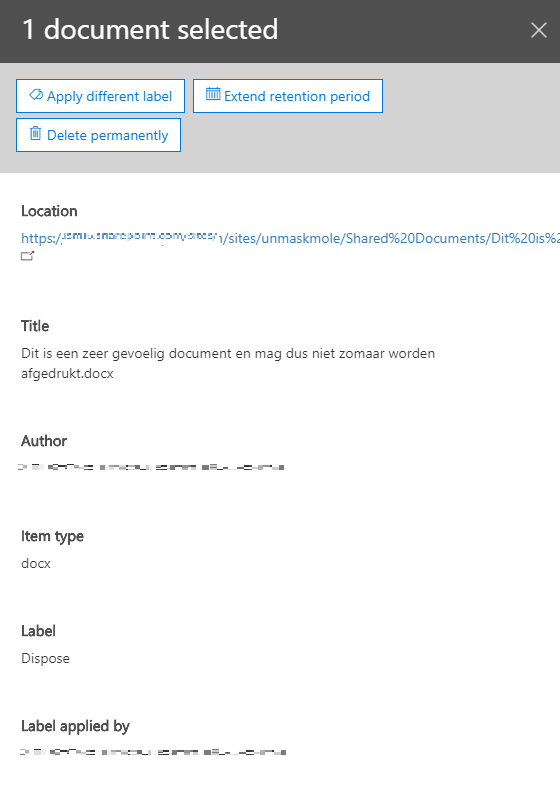 Content disposition in Office 365 – Information security and compliance