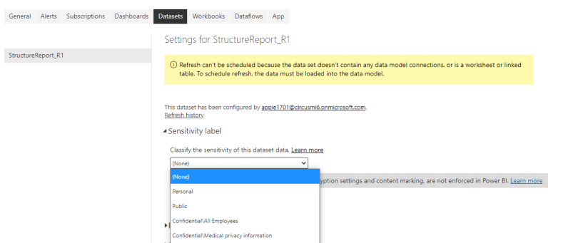 Using sensitivity labels with PowerBI – Information security and compliance