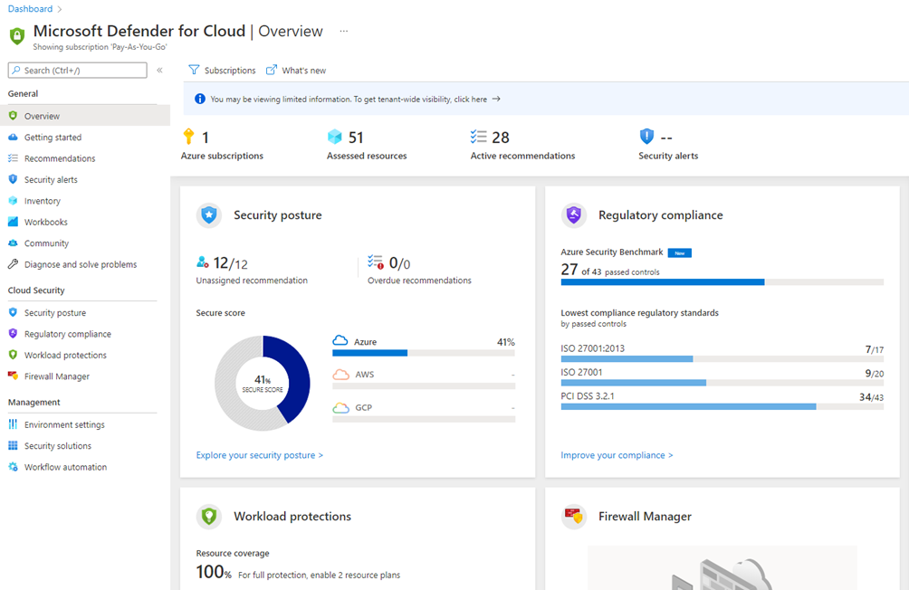 Microsoft Defender for Cloud – Information security and compliance