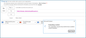 Custom DLP rule for sensitivity labels and scan before send ...