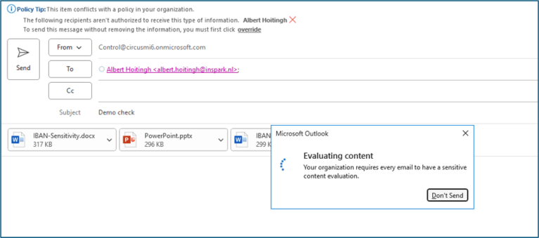 Custom DLP rule for sensitivity labels and scan before send ...